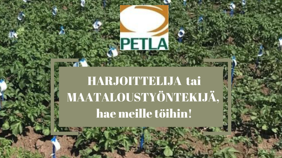 Harjoittelijan ja maataloustyöntekijän paikkoja avoinna ...